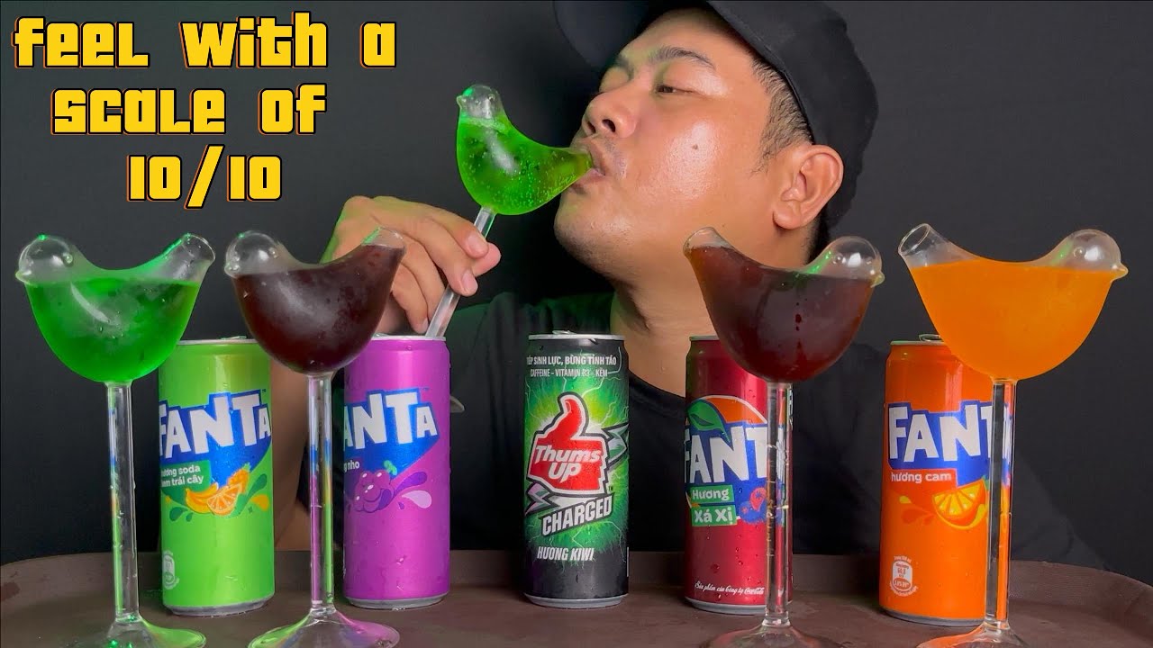 [ ASMR ] Drinking soft drinks scores 10/10 | Wonderful sound ...