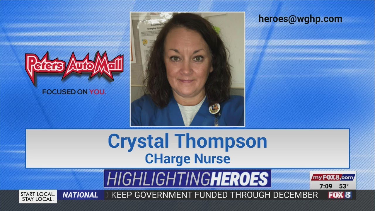 FOX8 Highlighting Heroes: Crystal Thompson, charge nurse - YouTube
