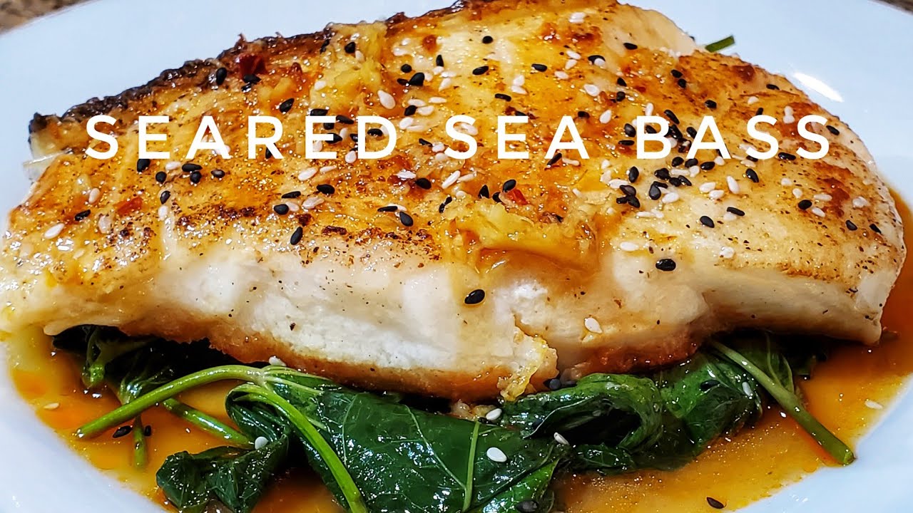 Seared Sea Bass Fillet Quick And Easy Recipe Athomewithnobz Youtube