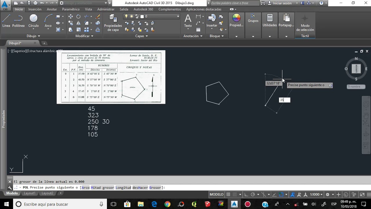 Datos brújula AutoCAD - YouTube