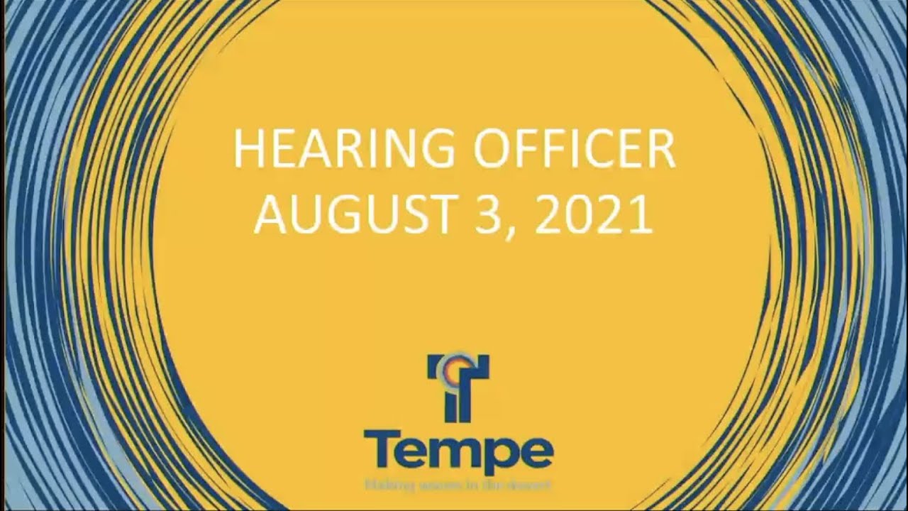 Hearing Officer August 3 2021 - YouTube