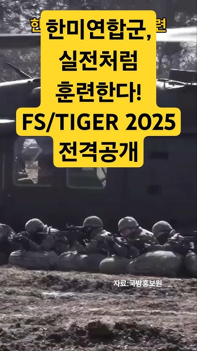 🔥 한미연합군, 실전처럼 훈련한다! FS/TIGER 2025 전격 공개 #shorts #한미연합훈련 #FSTIGER2025 #CWMD #전투지휘훈련 #공중기동작전 #대한민국 ...