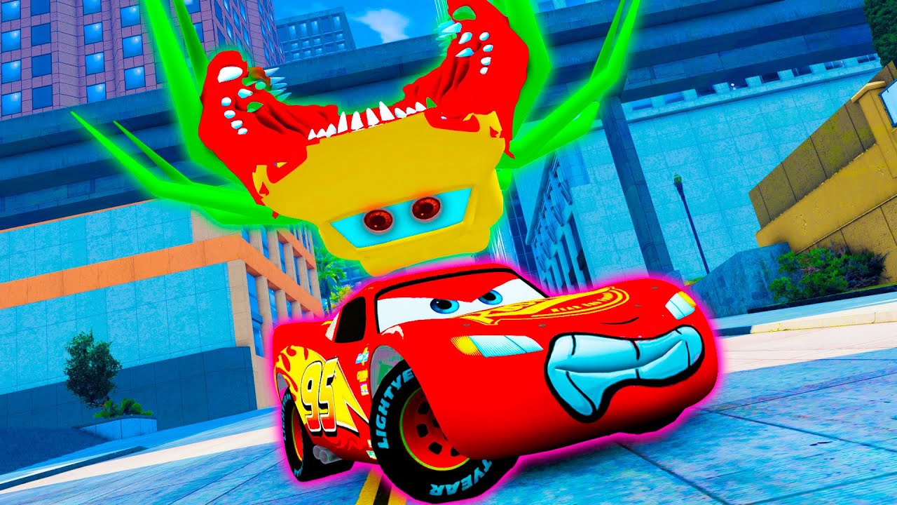 Lightning McQueen's Epic Escape: Battling the McQueen Spidey Monsters ...