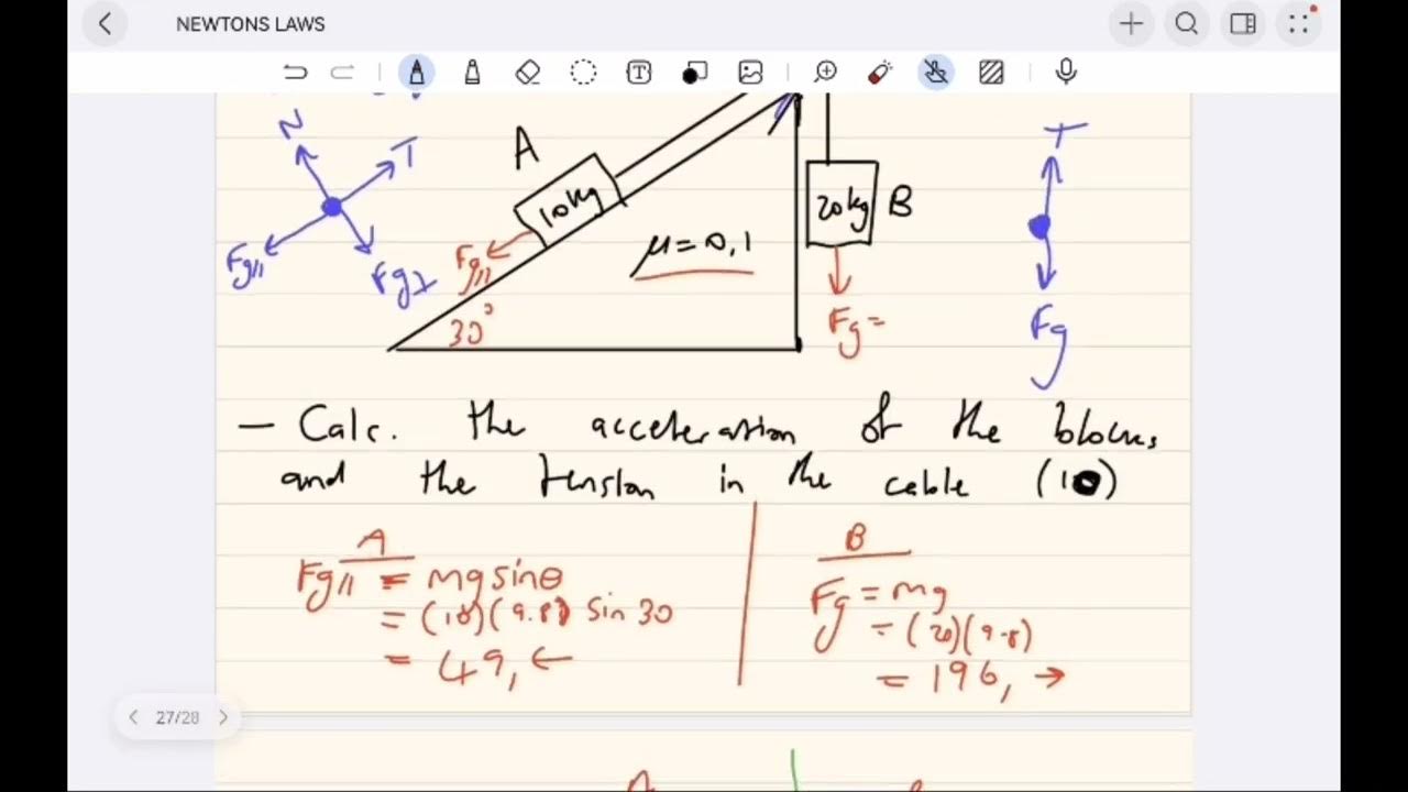 NEWTONS LAWS - CALCULATIONS 5 - YouTube