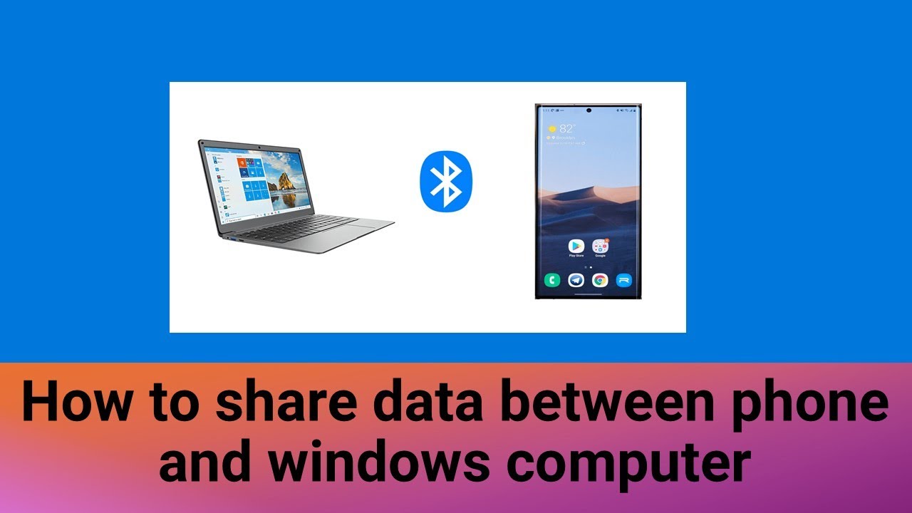 How to share data between phone and windows computer - YouTube