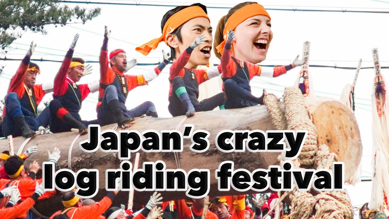 Japan's Craziest Festival (Onbashira Log Riding 御柱祭 2016) - YouTube