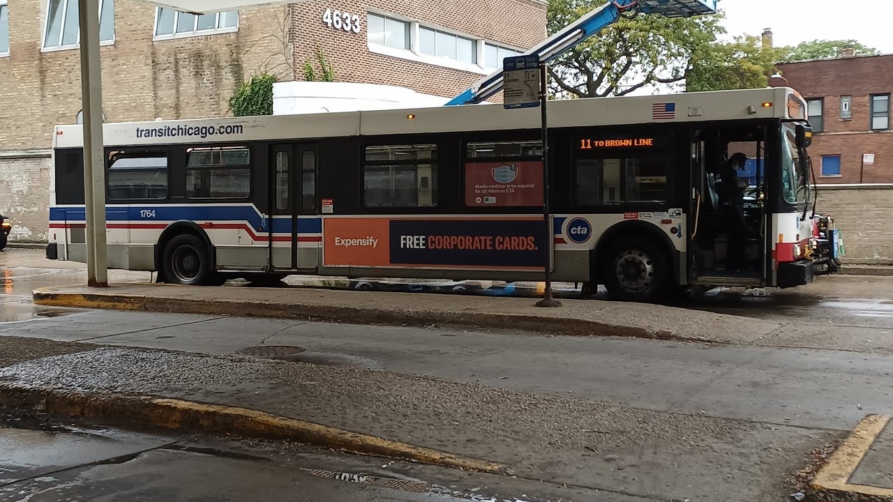 CTA 2006 New Flyer D40LF 1764 On Rt 11 Lincoln - YouTube