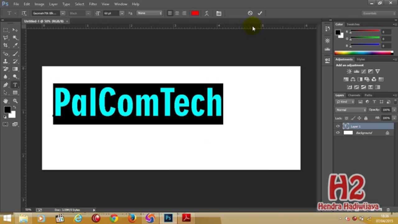 Tutorial Efek Teks Border - YouTube