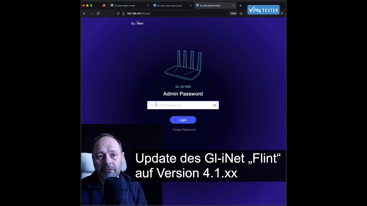 Update/Video Anleitung Gl-iNet „Flint“ Router AX1800 auf die Firmware ...