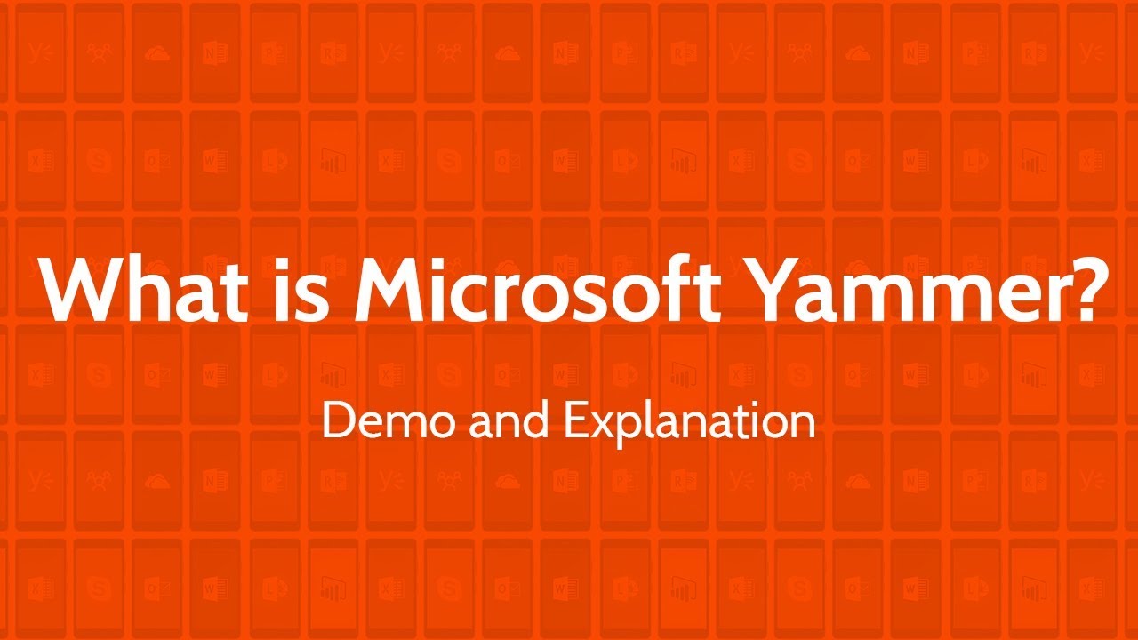 What is Microsoft Yammer? - Yammer Demo - YouTube