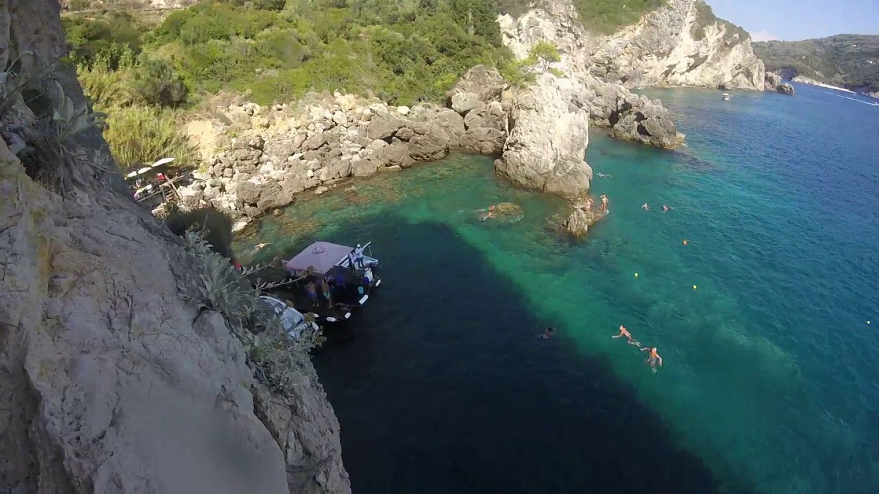 Paleokastritsa Corfu-Climbing and Cliff jump #Lagrotta. - YouTube