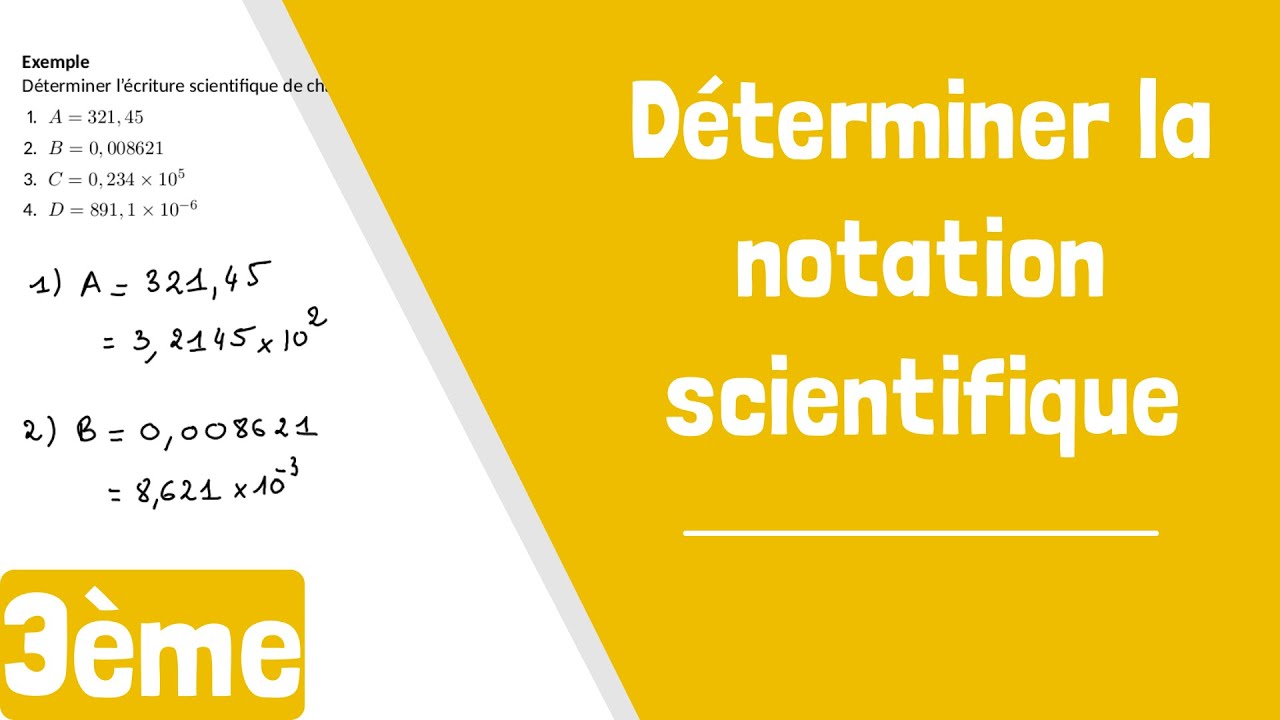 Comment déterminer la notation scientifique d'un nombre ? - YouTube