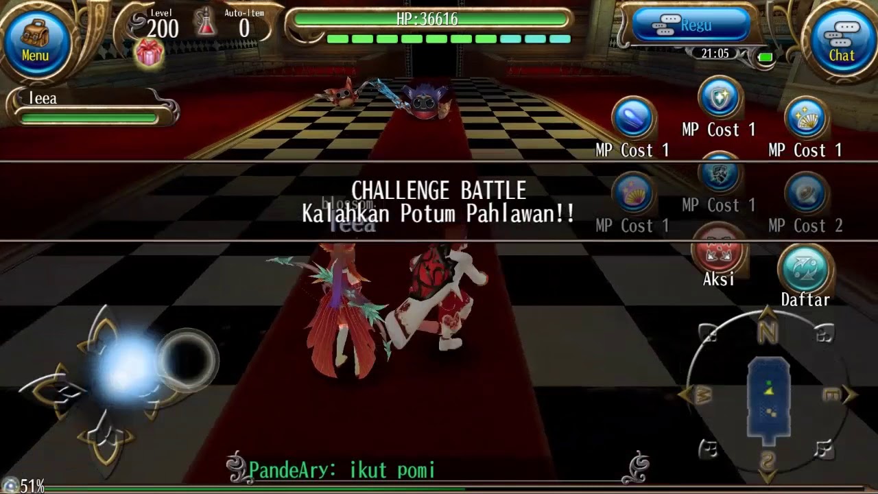 tank knuckle vs pomi lvl 160 hard (hero potum) toram online - YouTube
