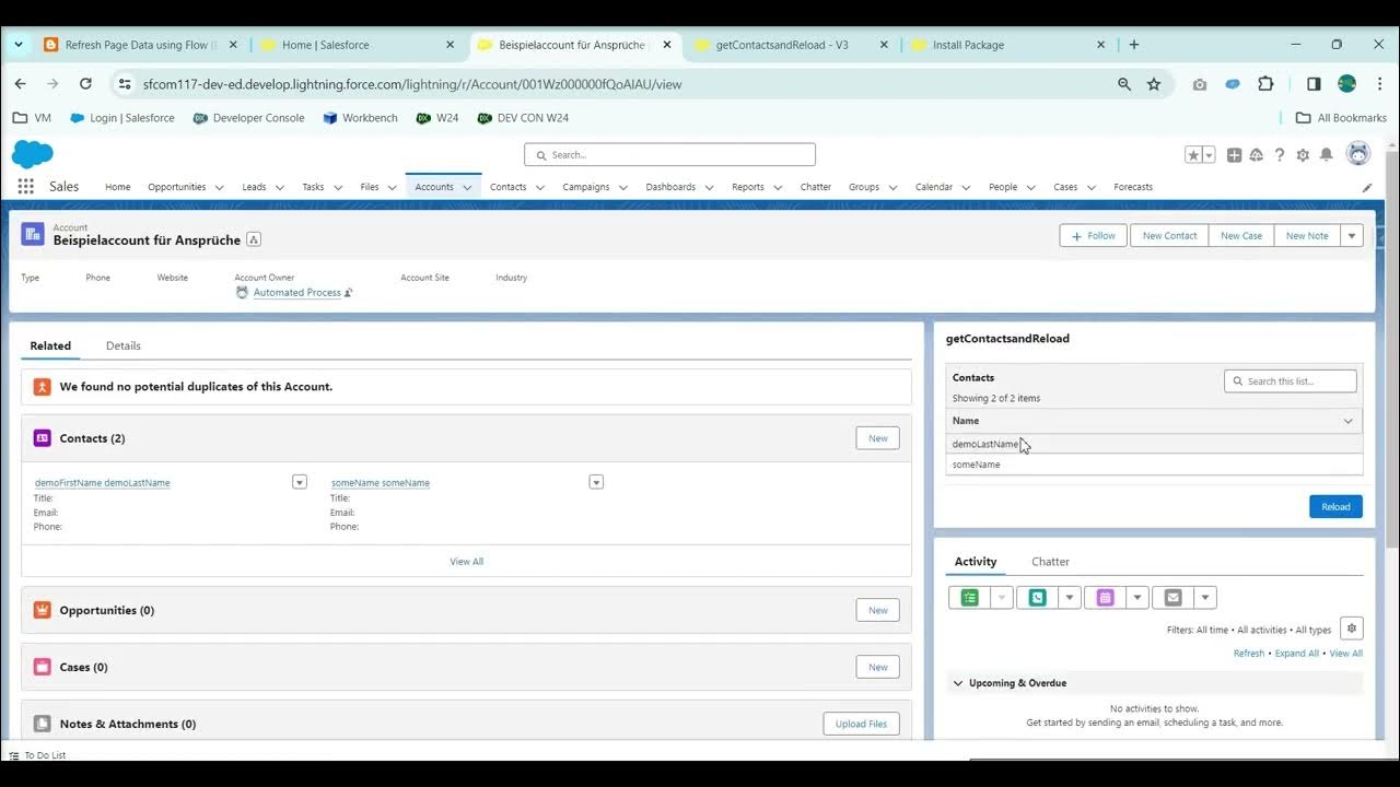 Refresh Page Data Using Flow Insalesforce Youtube