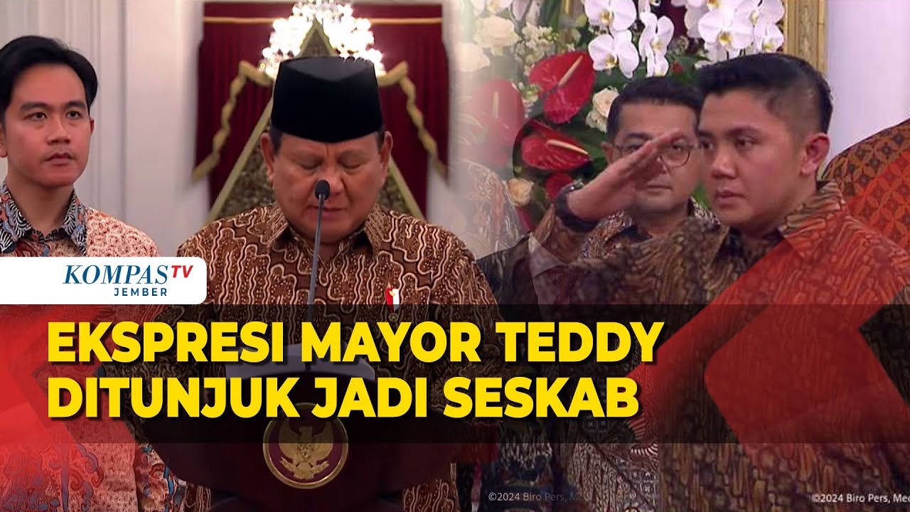 Ekspresi Mayor Teddy saat Ditunjuk Prabowo Jadi Sekretaris Kabinet di ...