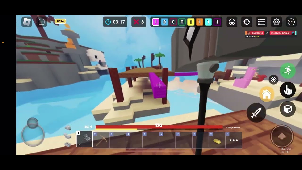 Solo Gameplay On Roblox Bedwars Using Miner Kit Youtube