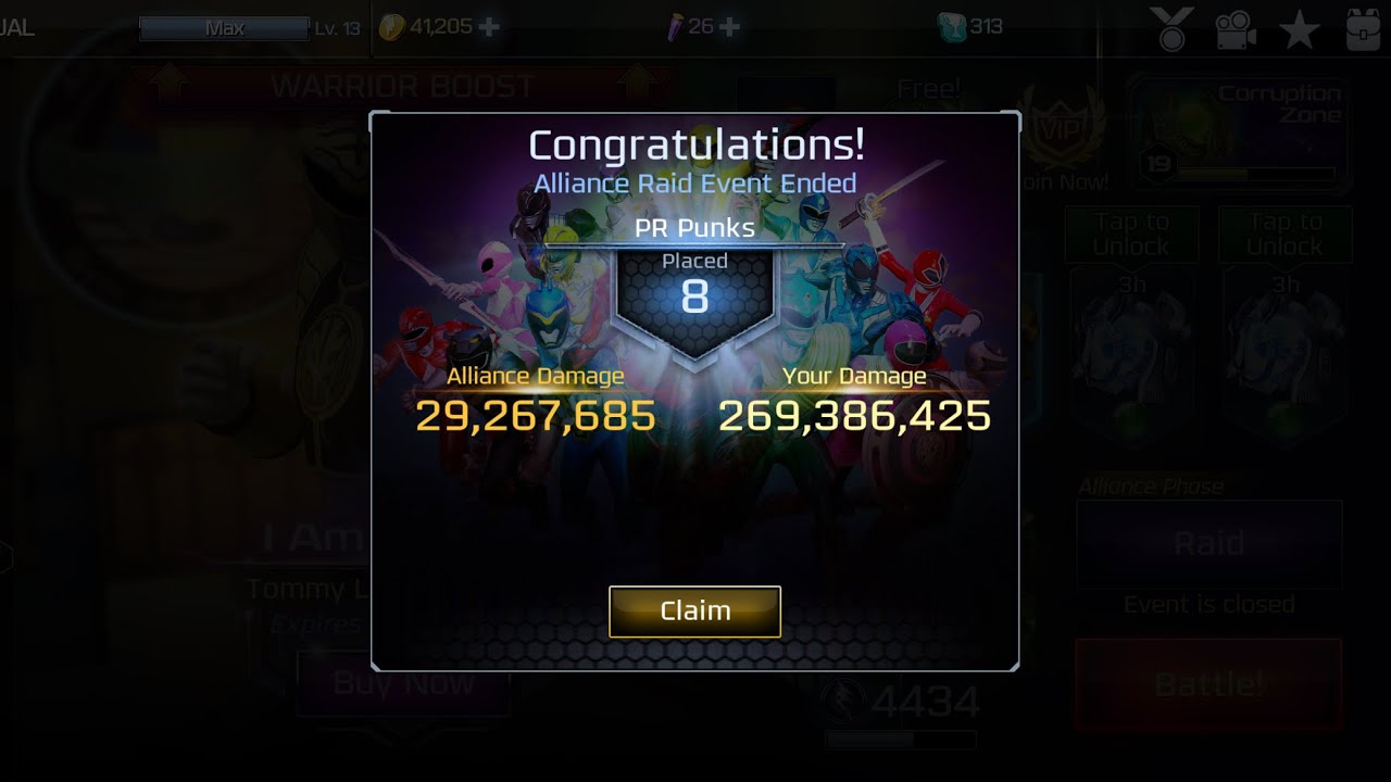 Alliance hero raid rewards | power rangers legacy wars - YouTube