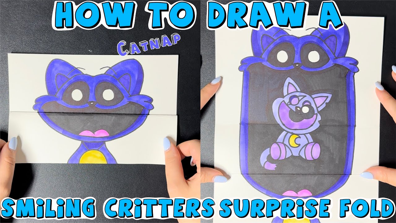 How To Draw A CATNAP Surprise Fold | Smiling Critters Surprise Fold ...