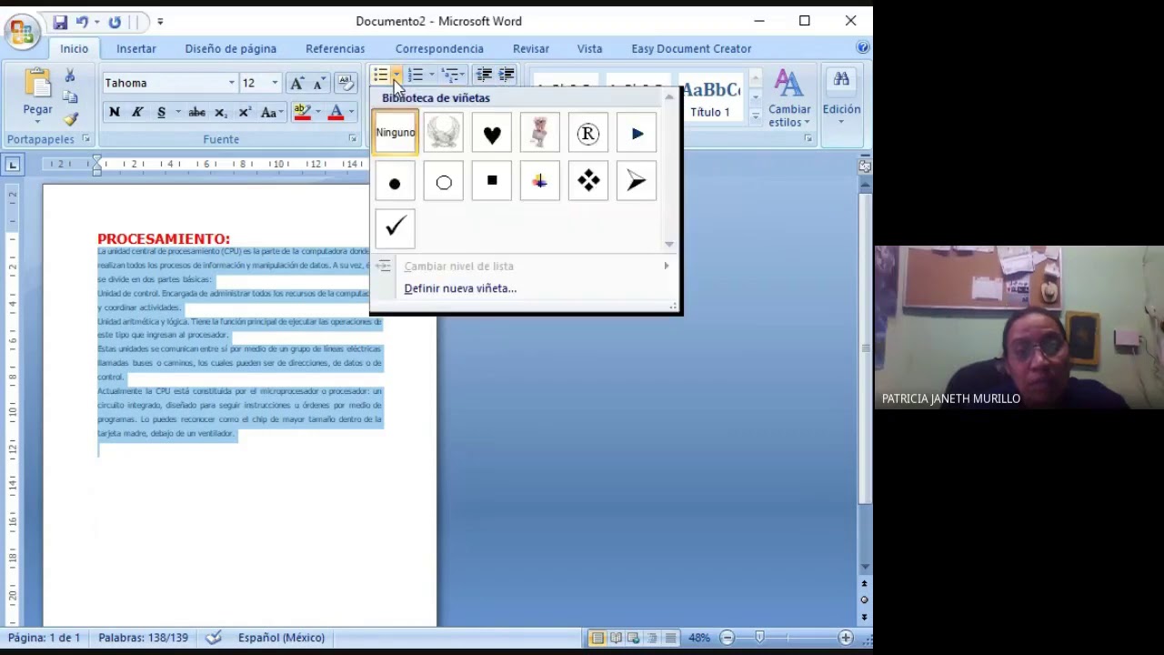 elaboración de un escrito en word - YouTube