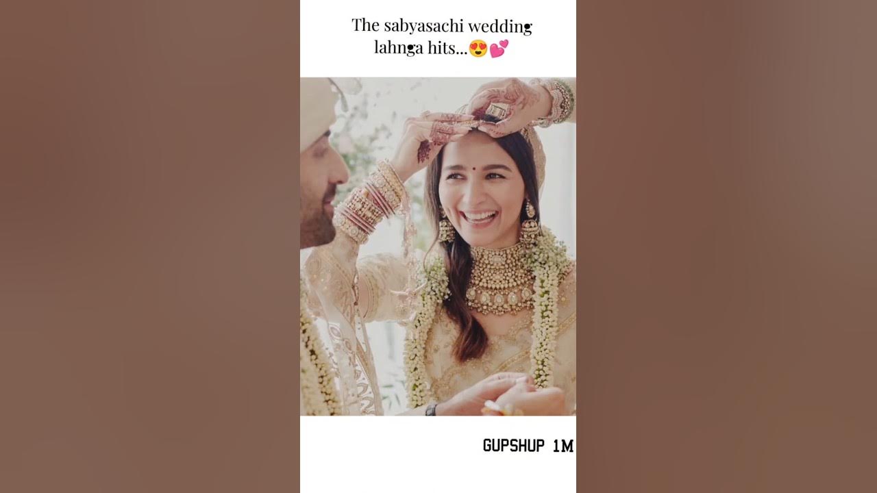 The sabyasachi wedding lahnga hits..😍 #shorts #viral #wedding #shortsfeed #lahnga #aliabhatt # ...