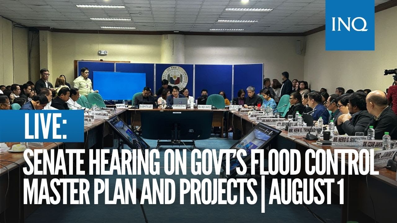 LIVE: Senate holds hearing on government’s flood control master plan and projects | August 1 ...