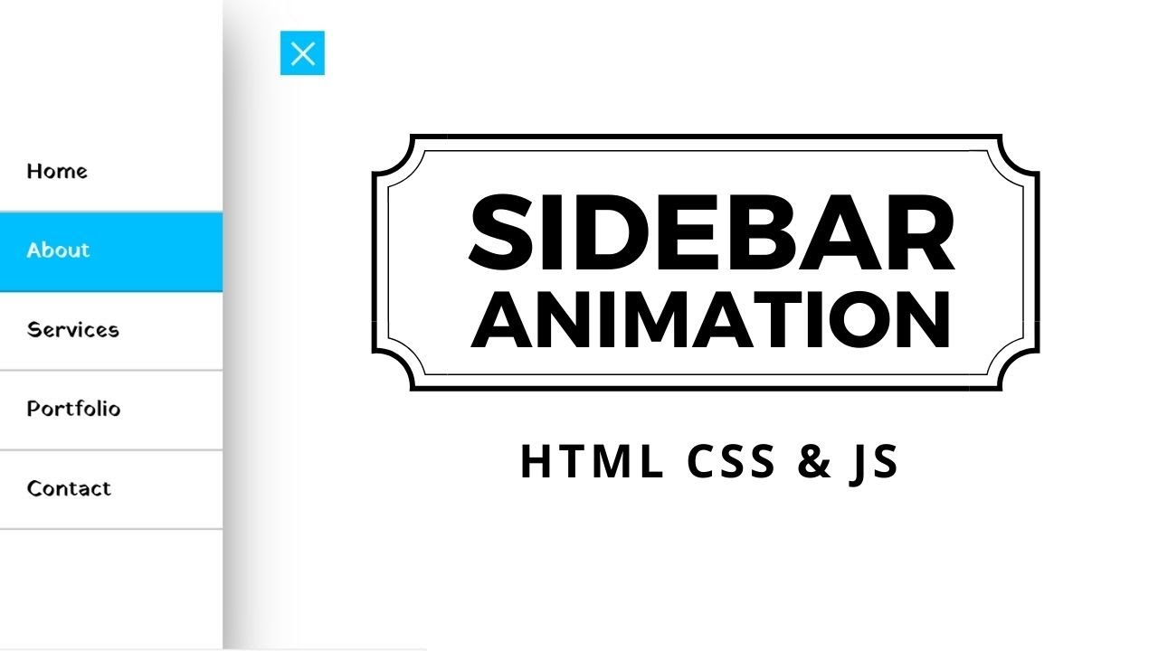 Awesome Side Navbar Animation using HTML CSS & JS - YouTube
