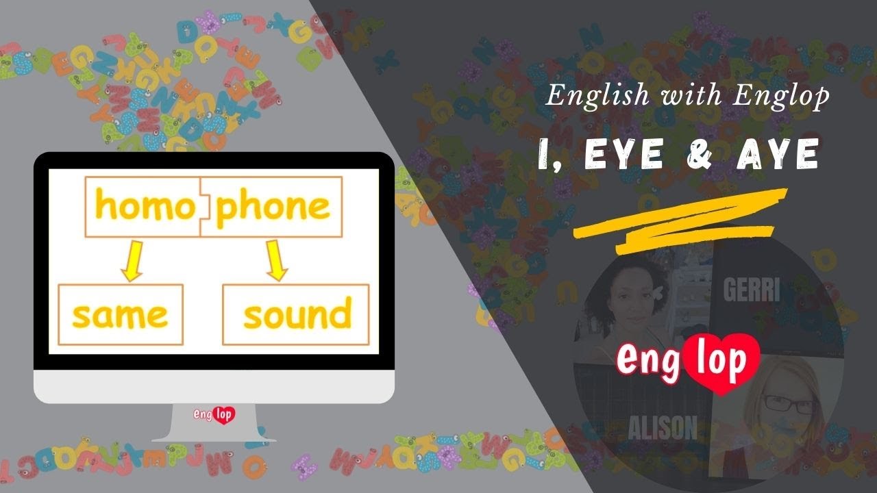 Homophone of the week : I, Eye, & Aye - YouTube