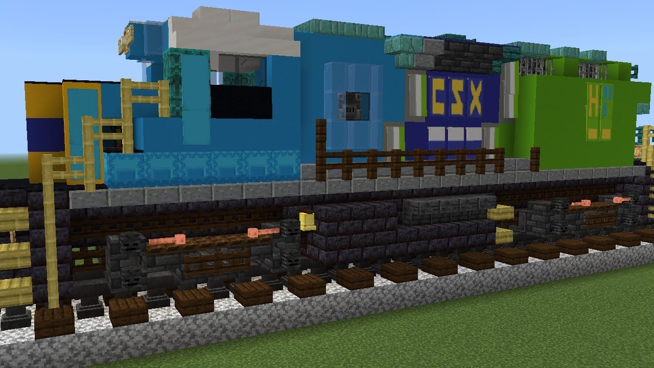 Minecrafting Tutorial - CSX Hydrogen Locomotive Train Build - YouTube