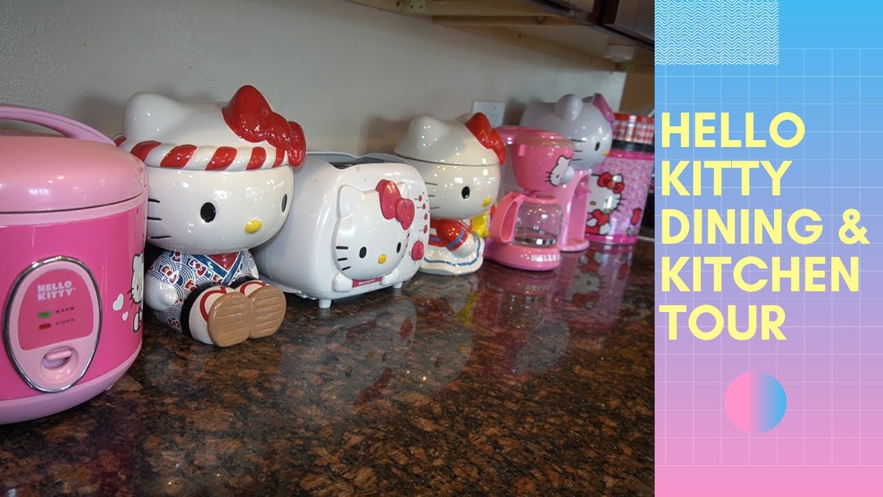 HELLO KITTY DINING AND KITCHEN TOUR (BONUS HELLO KITTY SNACKS) - YouTube