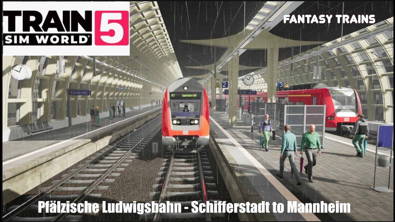 TSW5 - Pfälzische Ludwigsbahn - Mannheim to Kaiserslautern (Rainy Day ...