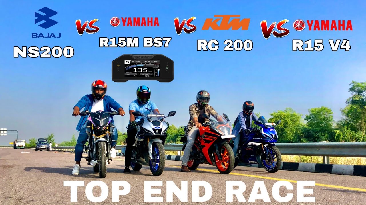 yamaha R15m bs7 vs ktm rc 200 vs Bajaj ns 200 bs4 vs Yamaha R15 v4 ...