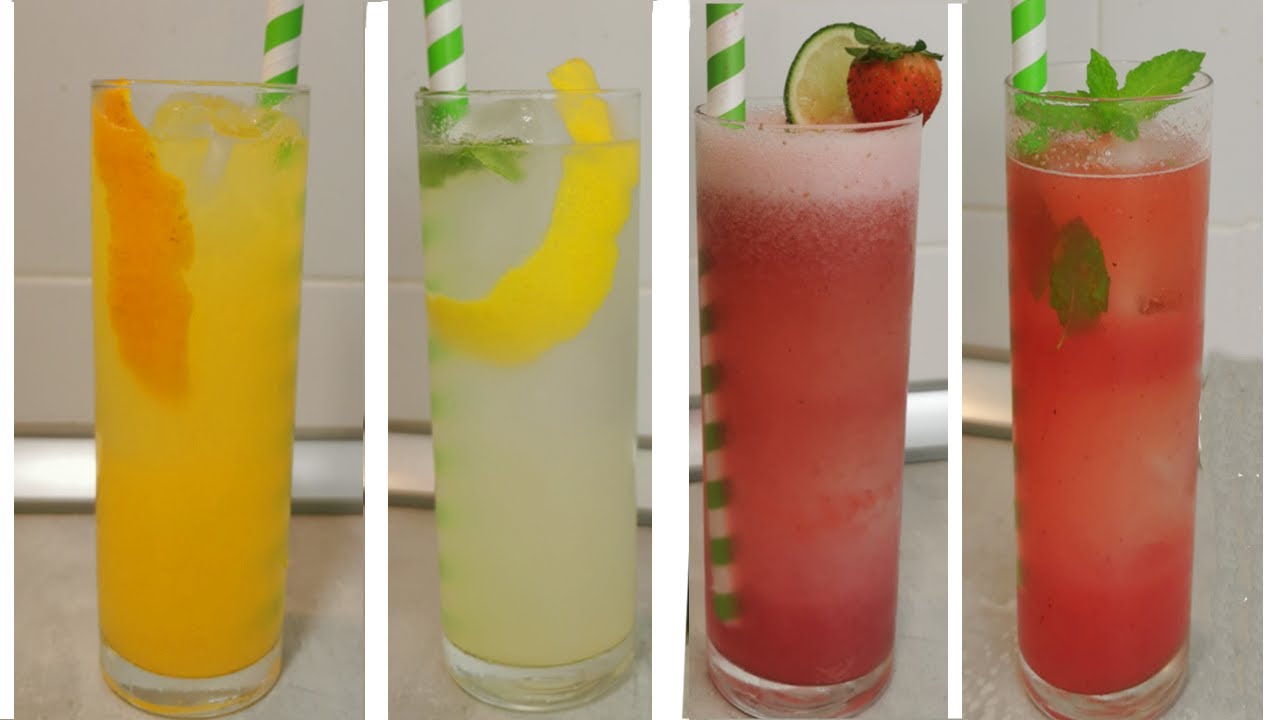 4 REFRESCOS CASEROS | Naturales🍹 - YouTube