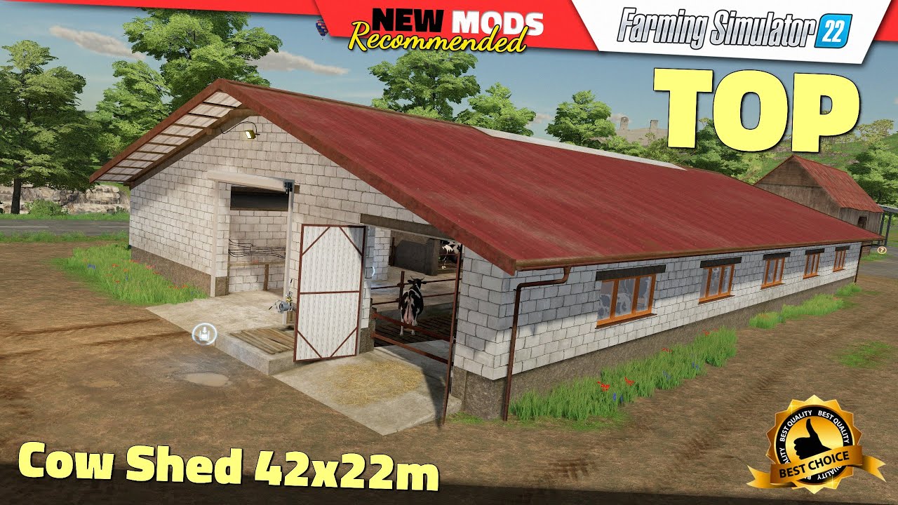 FS22 | Cow Shed 42x22m - Farming Simulator 22 New Mods Review (2K 60Hz ...