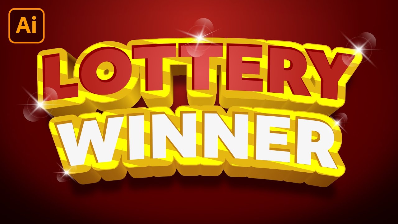 Adobe Illustrator | Lottery Text Effect | Premium Text Effect Like ...