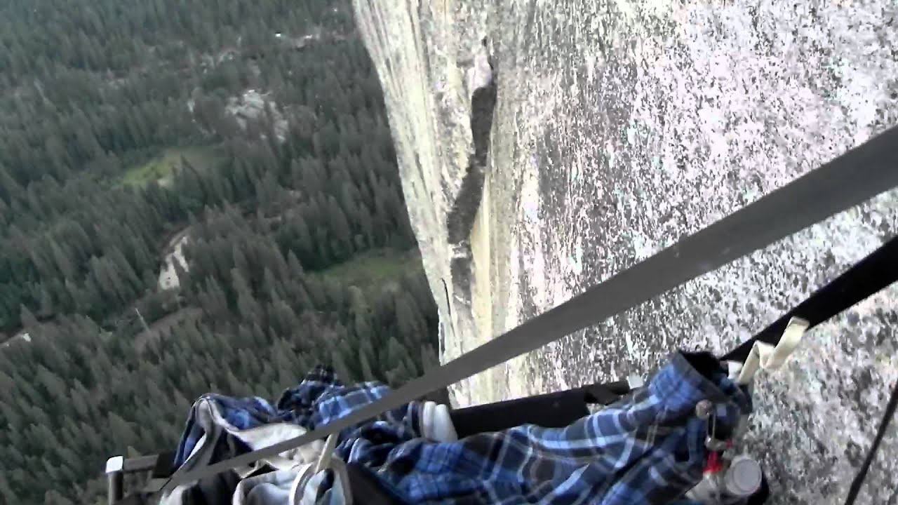 View of Yosemite's washington column from a portaledge. - YouTube