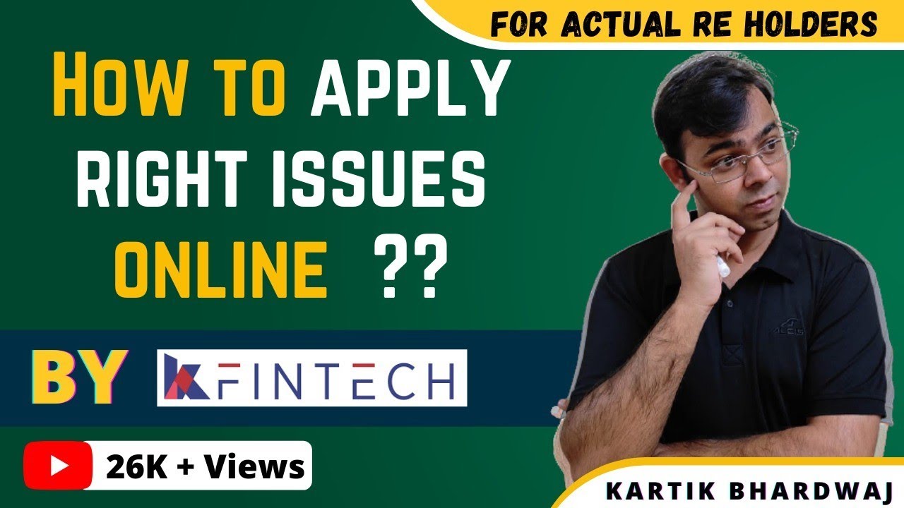 How to apply online for right issue with zerodha | Rights Issue ...