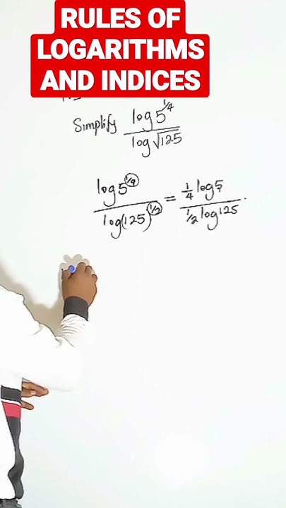 RULES OF LOGARITHMS AND INDICES.#indices #rulesoflogarithms #exp - YouTube