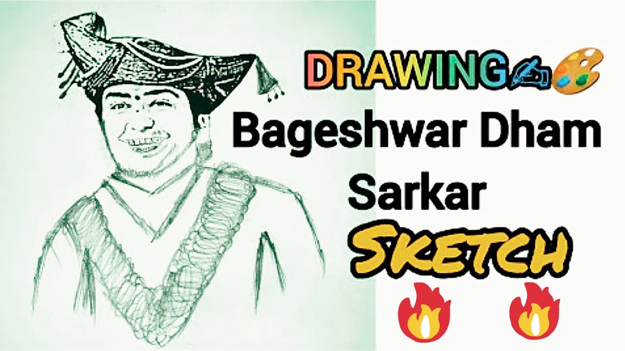 Dhirendra Krishna Shastri Bageshwar Dham Sarkar | Sketch | Drawing ...