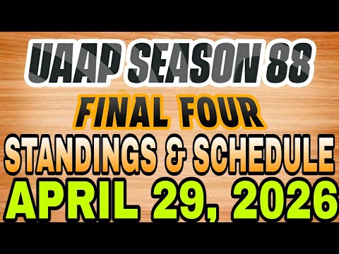 UAAP FINAL FOUR | APRIL 25 - 29, 2026 |STANDINGS & SCHEDULE 