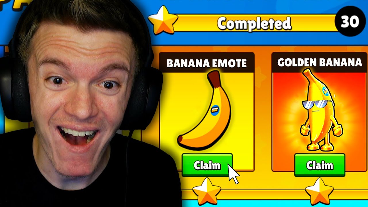 OPENING *NEW* 0.43 STUMBLE PASS WITH BANANA EMOTE! - YouTube