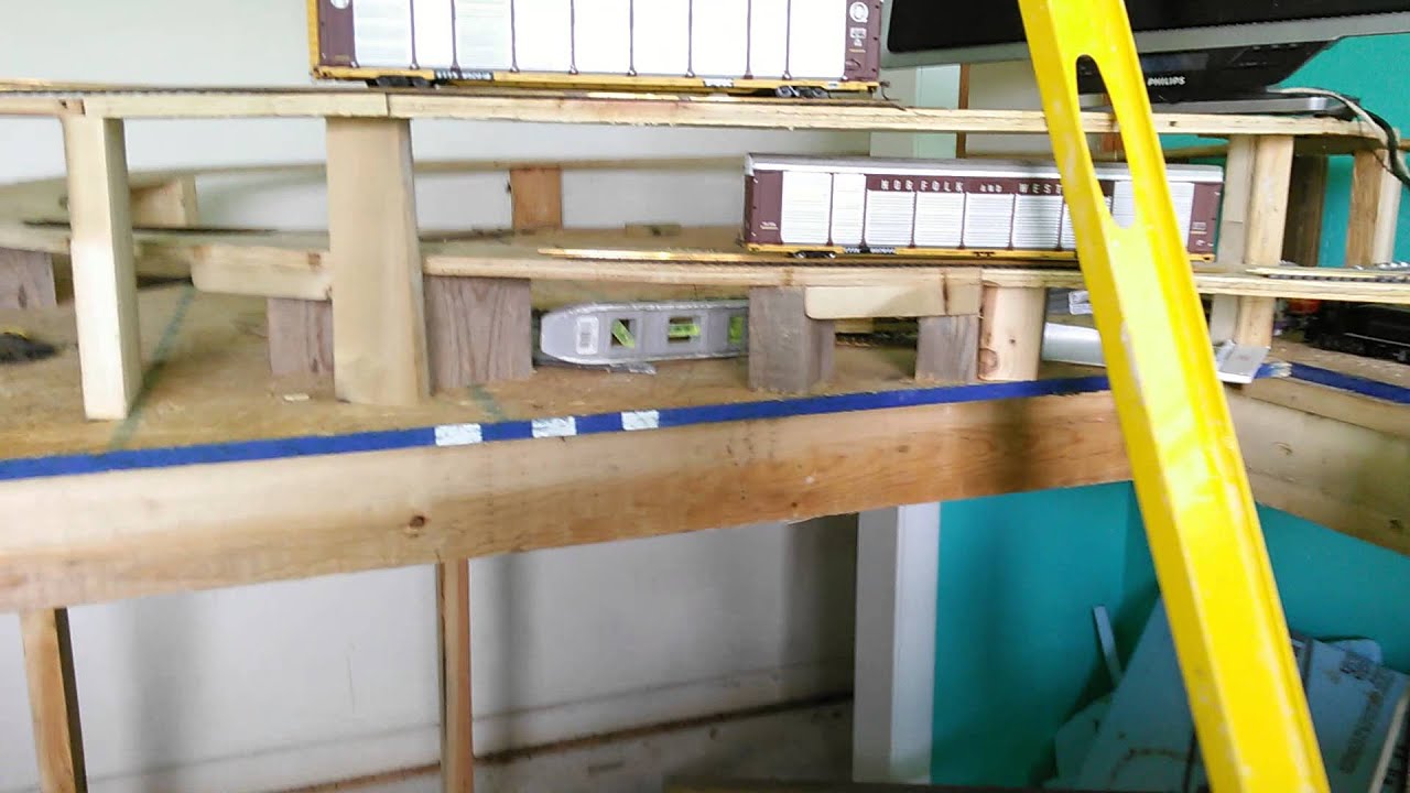 Benchwork, ho scale layout - YouTube
