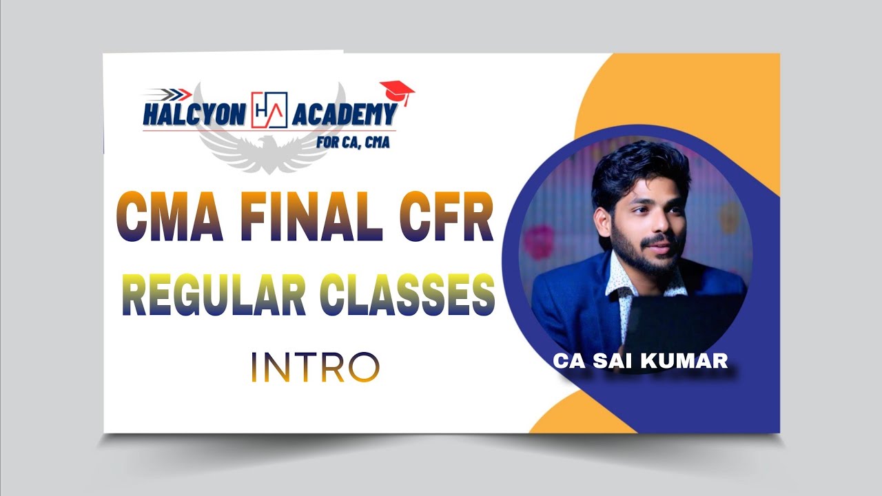 CMA FINAL CFR INTRODUCTION 75+ Batch - YouTube