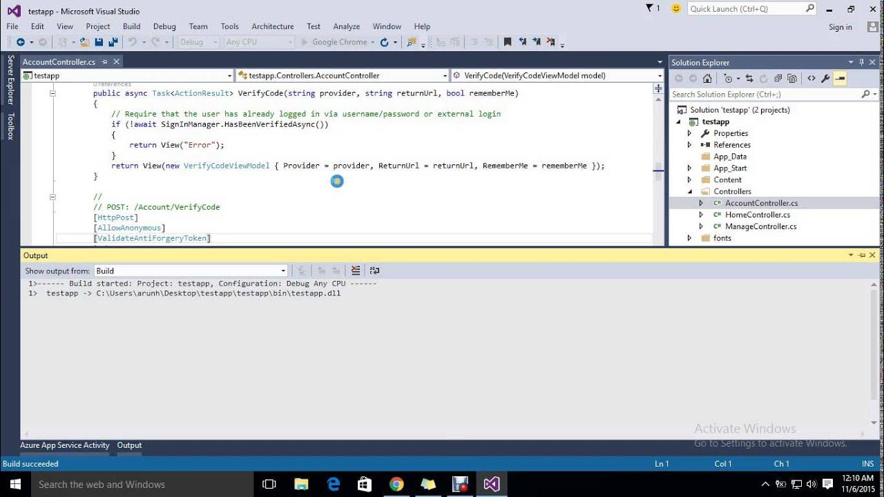 Getting Started with ASP NET MVC 5 | Visual Studio 2015 - YouTube