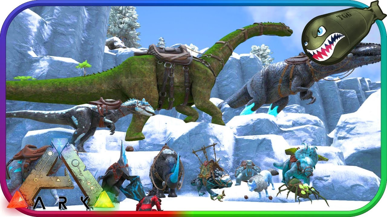 Ark: Survival Evolved | Taming all Glacial & Terrestrial Pugnacia Dinos ...