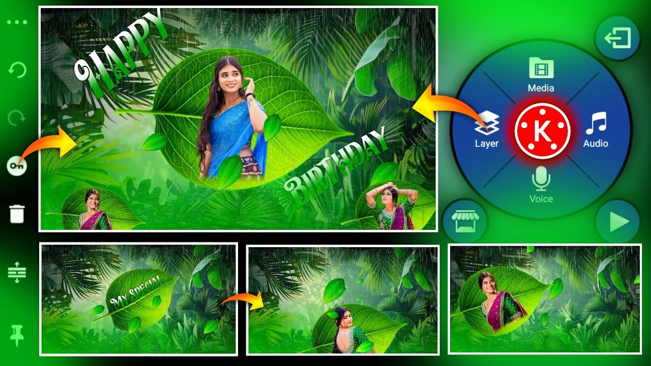 Next Leaf 🌿 Style Happy Birthday Video Editing in kinemaster Telugu | Kinemaster video editing ...