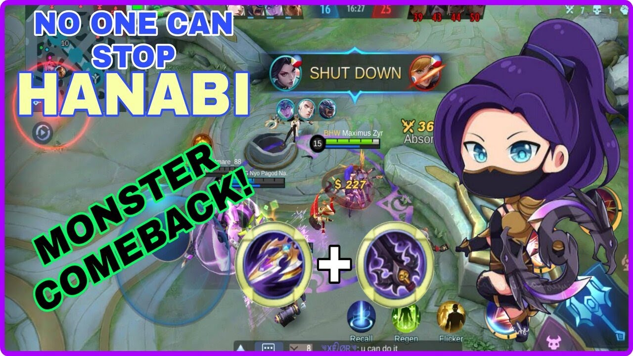 ANTI TANK, LIFESTEAL & REGEN HANABI BEST BUILD | THE GREATEST COMEBACK ...