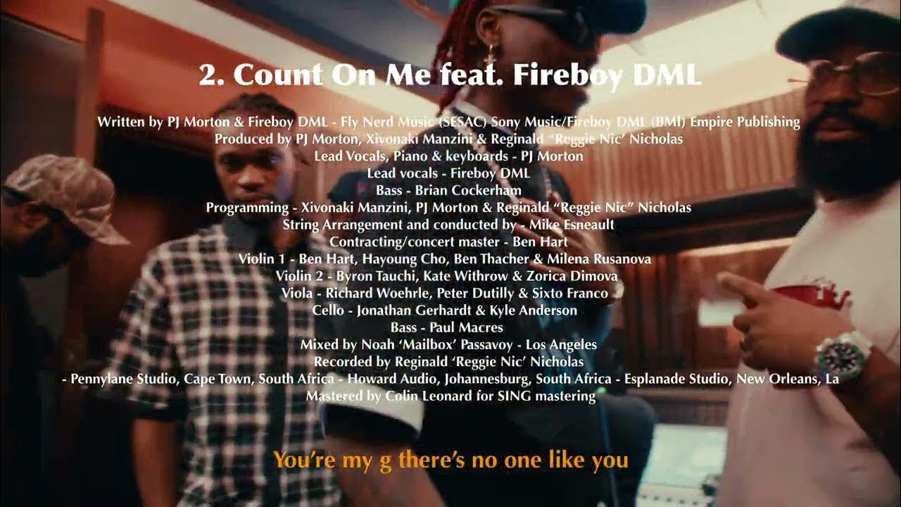 PJ Morton - Count On Me ft. Fireboy DML (Official Lyric Video) - YouTube