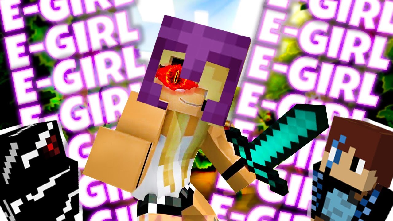 1 E-Girl VS 2 Minecraft Pro's - YouTube