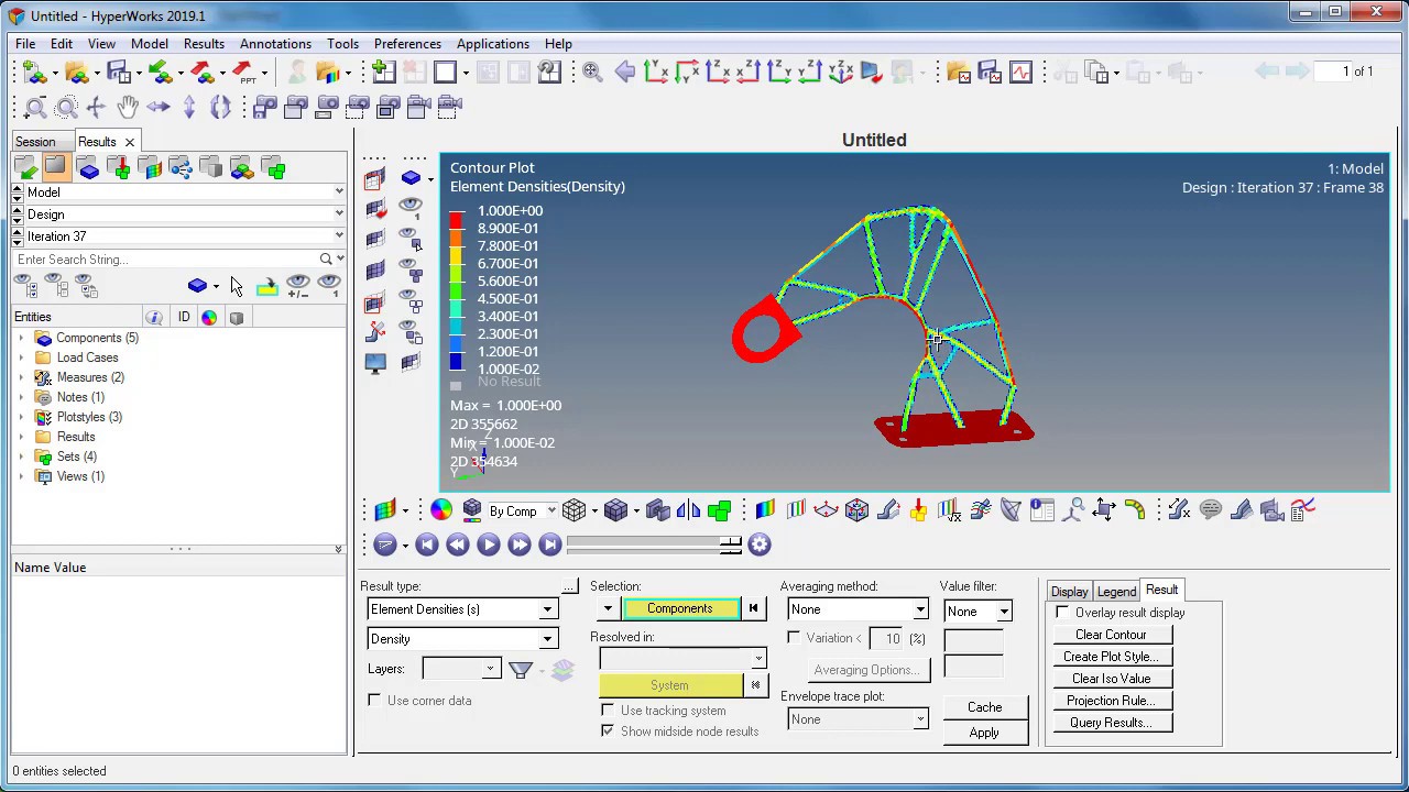 OptiStruct Optimization - Topology Optimization of a Hook with Stress ...