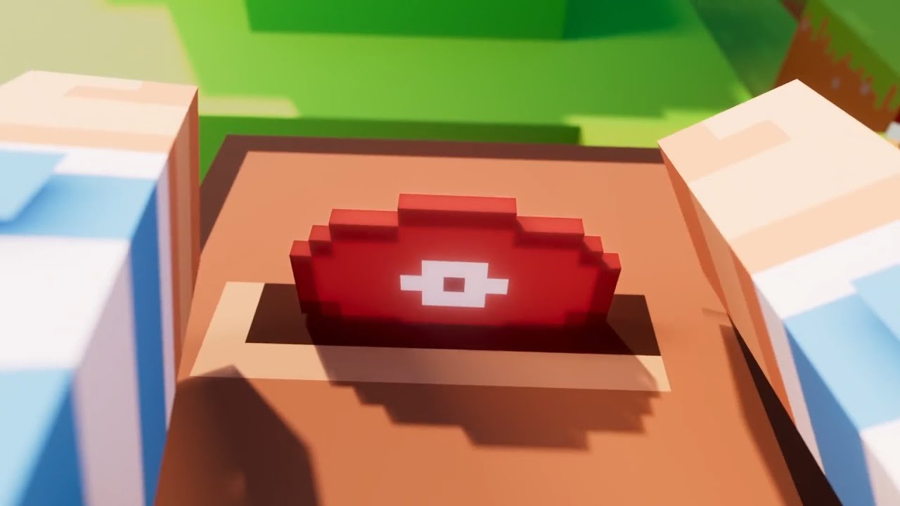 Minecraft, but I added the red disc from the 1 trillion views Minecraft ...